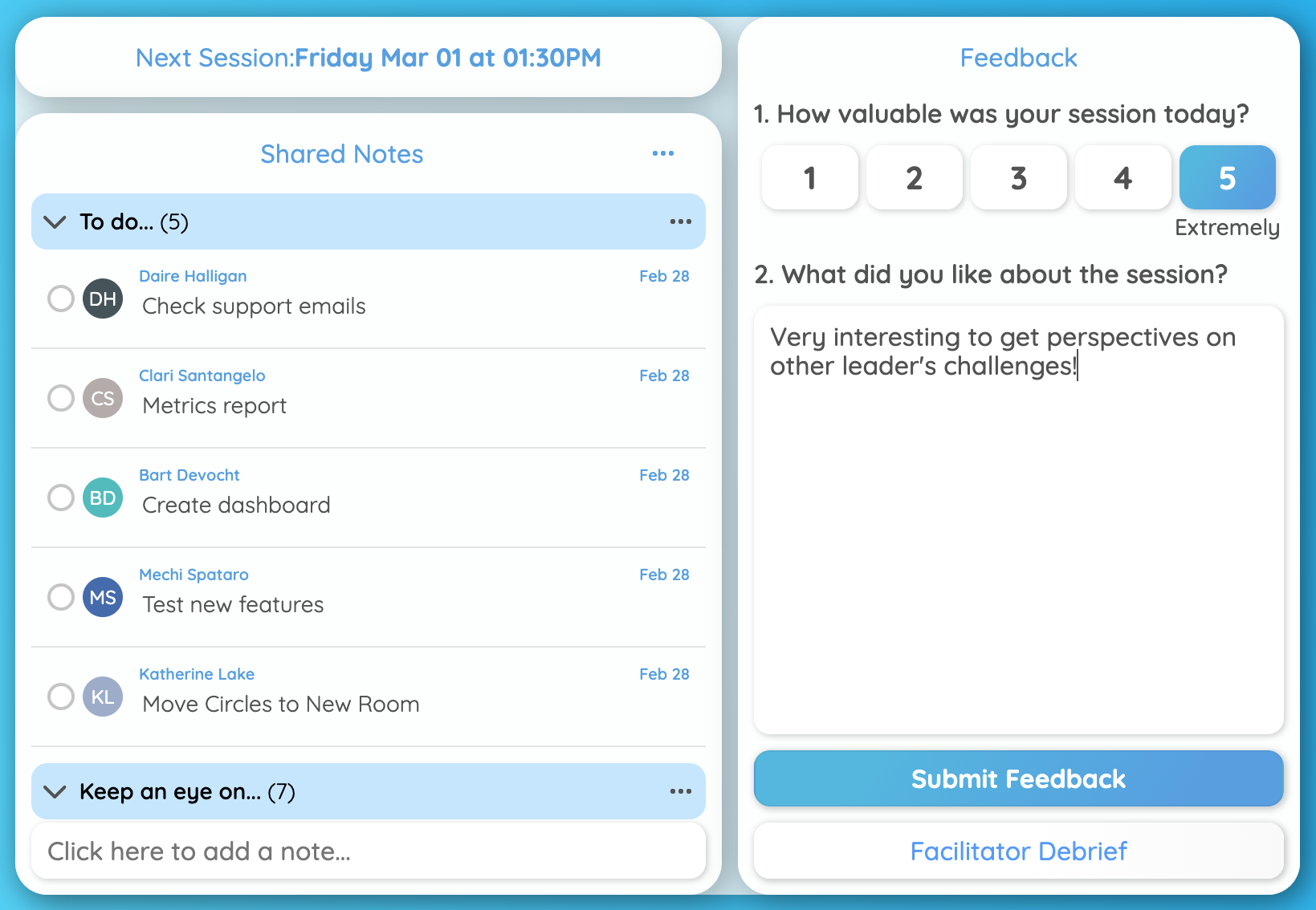 How to Use Session Review - Circl.es